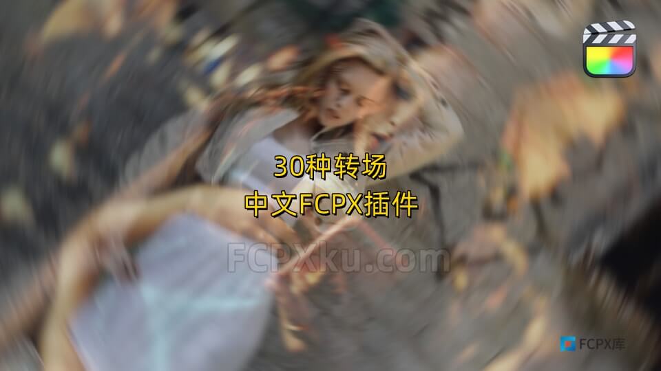 中文FCPX插件30种光速转场缩放旋转滑动过渡动画预设_FCPX库