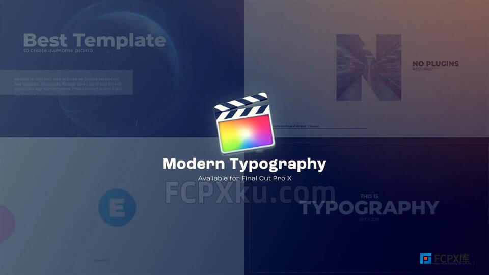 Modern Typography FCPX插件品牌宣传视频排版介绍标题动画_FCPX库