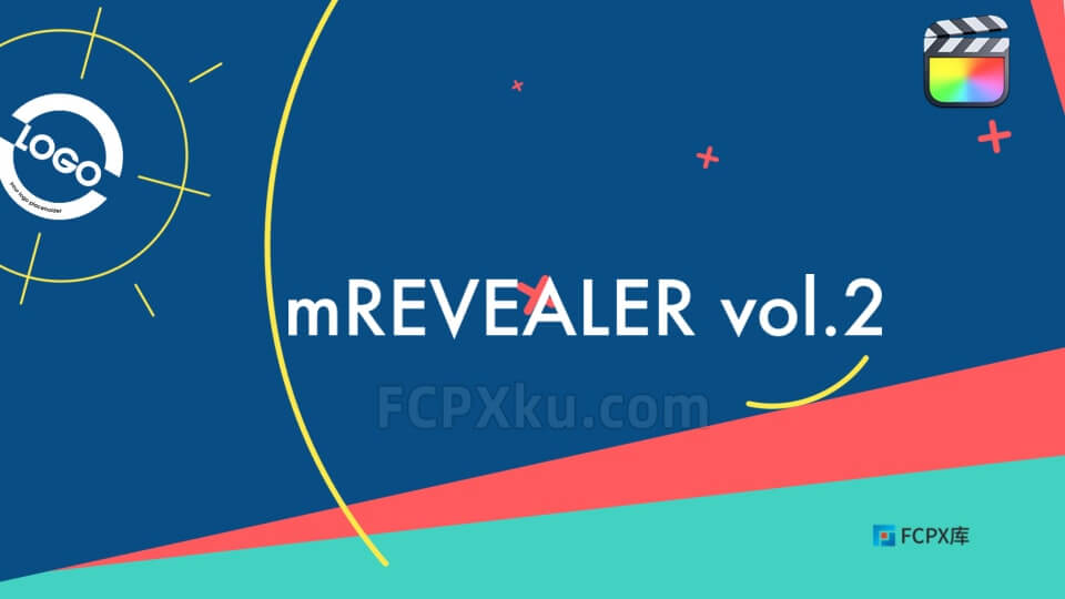 mRevealer V2 FCPX插件50种炫酷图形文字标题LOGO图像排版展示动画预设_FCPX库