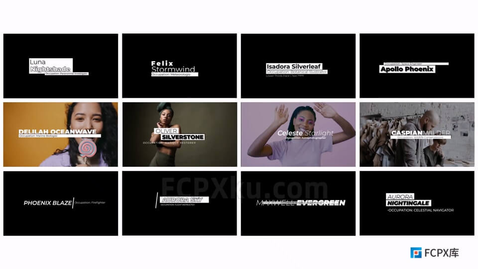 12组4K分辨率文字标题动画FCPX插件Lower Thirds 3.0_FCPX库