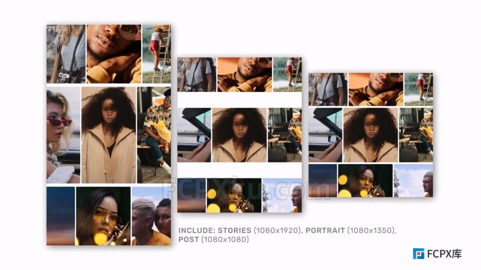 社交媒体短视频制作模板FCPX插件Clean Intro Vertical Reel_FCPX库